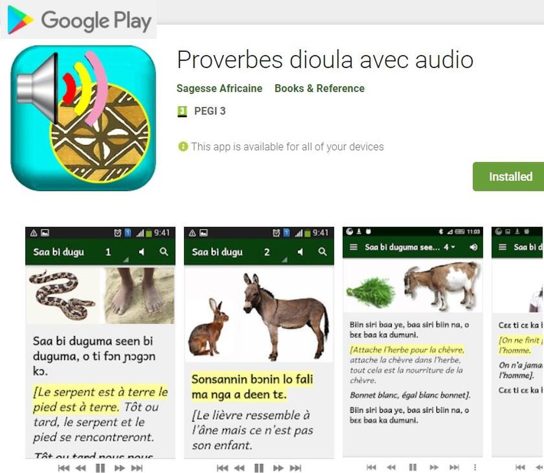 Applis en dioula | Mooré Burkina Faso