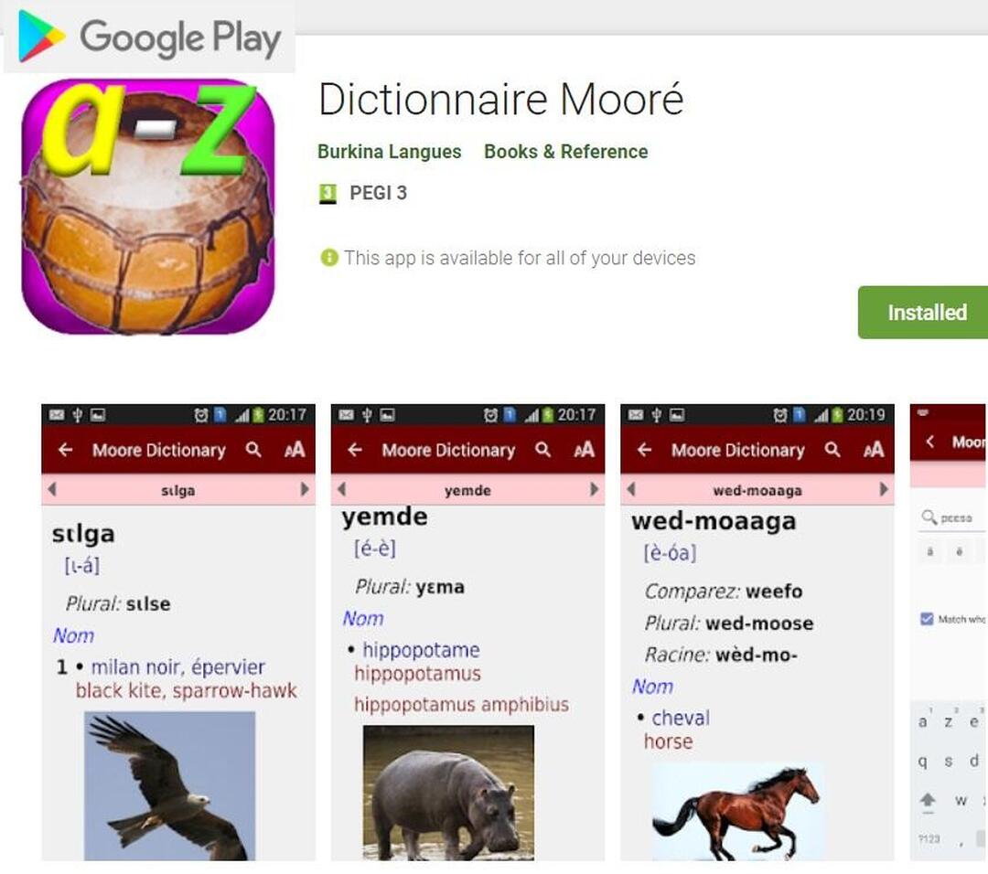Applis en mooré | Mooré Burkina Faso